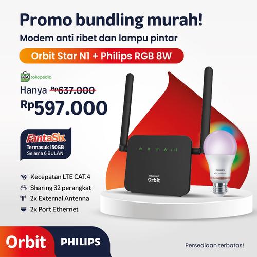 Promo TELKOMSEL ORBIT STAR N1 MODEM WIFI 4G HIGH SPEED FREE TELKOMSEL ...