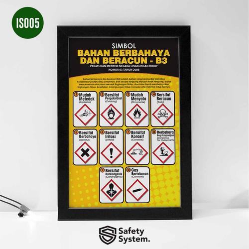 Jual Poster K3 Safety Simbol Bahan Beracun Berbahaya B3 - Putih, M ...