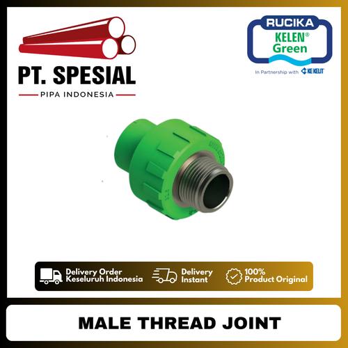 Jual Sock Drat Luar PPR Rucika / SDL PPR Rucika /Male Thread Joint PPR ...