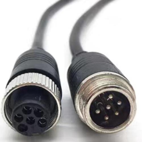 Jual Connector GX12 6 pin straight female with wire 2 m aviation plug ...