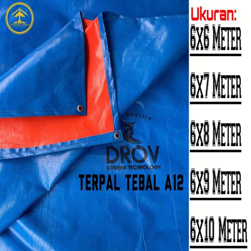 Jual Terpal A12 Korea Plastik Tebal Ukuran 6x6 6x7 6x8 6x9 6x10 Meter Kualitas Original Cocok ...