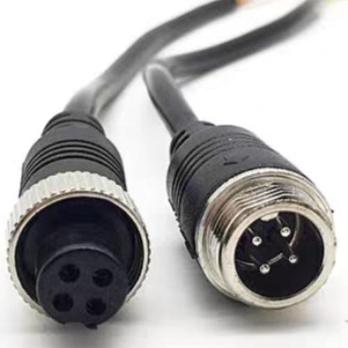 Jual Connector GX12 4 pin straight female with wire 2 m aviation plug ...