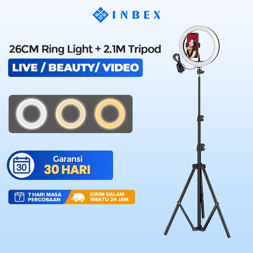 Promo INBEX 26CM 3D LED Selfie Ring Light with 210cm Tripod Live ...