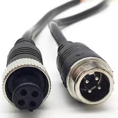 Jual Connector GX12 4 pin straight male with wire 2 m aviation plug ...