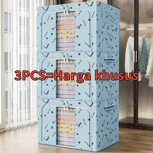 Jual Kapasitas besar 66L-110L Box Storage Kotak penyimpanan pakaian jendela transparan Storage ...