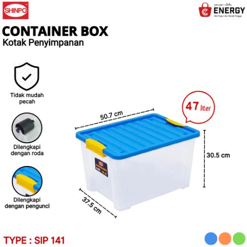 Jual Container Box Plastik 47 Liter Shinpo CB-47 Accurate Box Kotak ...