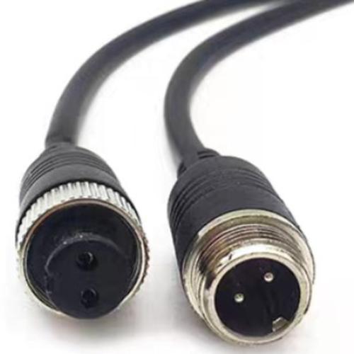 Jual Connector GX12 2 pin straight female with wire 2 m aviation plug ...