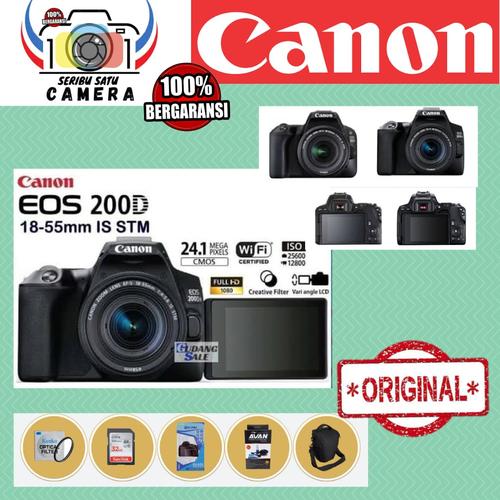 Jual Kamera DSLR Canon EOS 200D kit 18-55MM IS STM - BODY ONLY, A ...