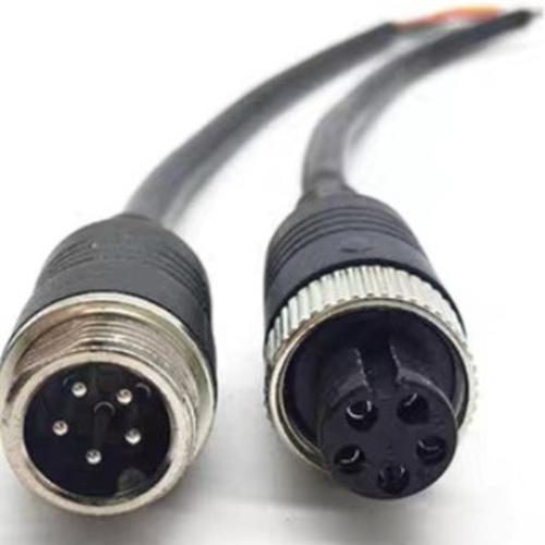 Jual Connector GX12 5 pin straight male with wire 2 m aviation plug ...
