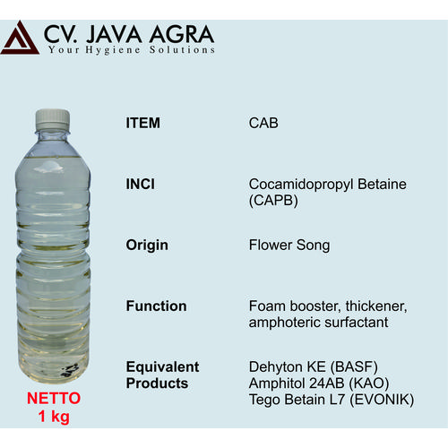Jual CAPB | Amphitol | Cocamidopropyl Betaine | Foam Booster | Dehyton ...