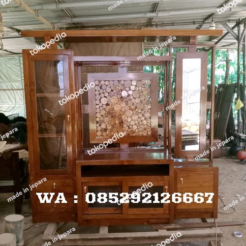 Jual Pembatas Ruangan Lemari Partisi Kayu Jati Minimalis Modern - Kab ...