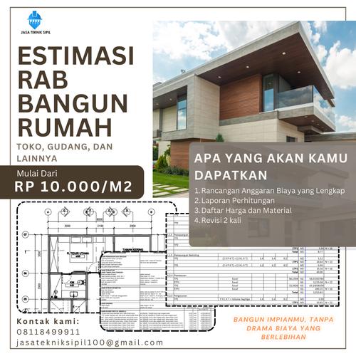 Jual Paket Estimasi Anggaran Biaya Rumah dan Bangunan - Jakarta Timur ...
