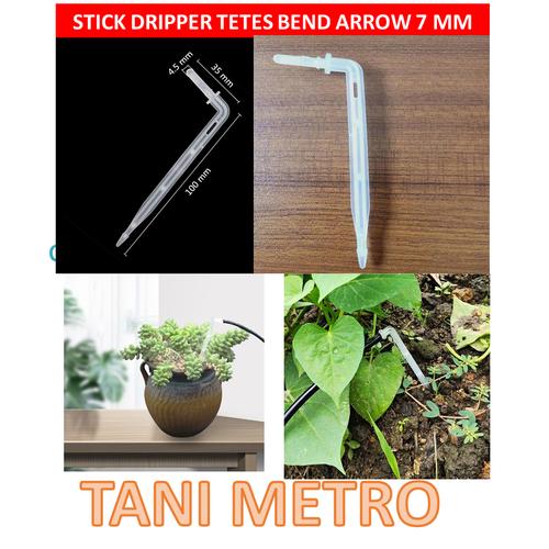 Jual 500 PCS IRIGASI TETES BENGKOK DRIP STICK BEND ARROW 7 MM - HITAM ...