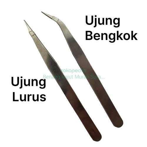 Jual Pinset / Pingset / Jepit Obras / Twizer Benang / Tweezer Stainless ...