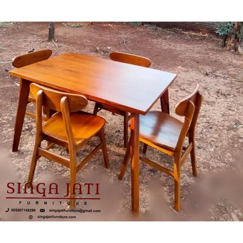 Jual Meja Makan 4 Kursi Minimalis Kayu Jati Meja Makan Murah - Kab. Jepara - Singa Jati ...