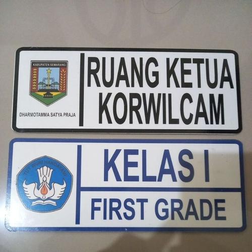 Jual papan nama plang ruangan kelas kantor akrilik Ukuran +- 10x30cm ...