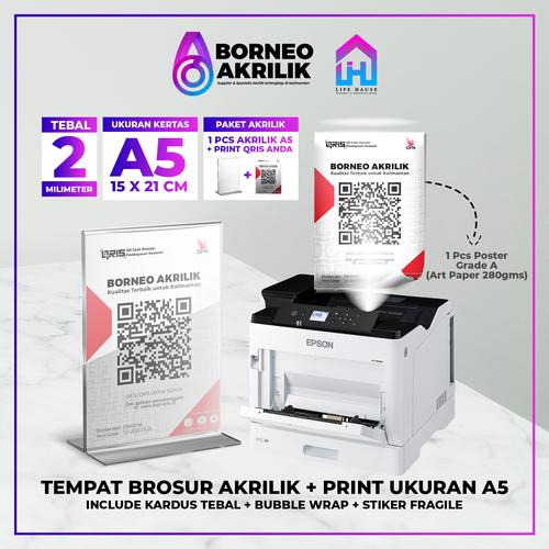 Jual Akrilik Qris A5 Stand + Cetak Qris Wadah Brosur Borneo Akrilik mm - Kota Banjarmasin ...