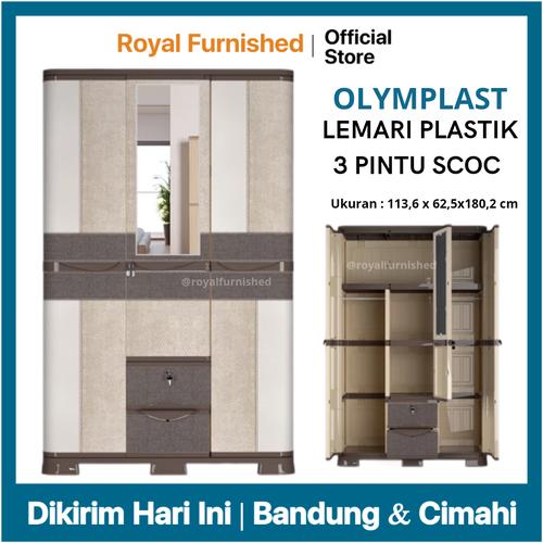 Jual Lemari Pakaian Plastik 3 Pintu Olymplast / SCOC 3P Fabric - Kota ...