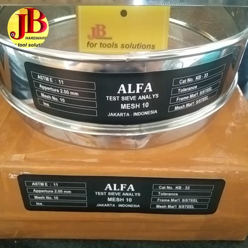 Jual Mesh Ayakan Test Seive 10 (2.00mm) merk ALFA Made in Indonesia ...