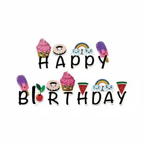 Jual Banner HBD Ice Cream | Bunting Flag HBD Ice Cream | Banner ICE ...