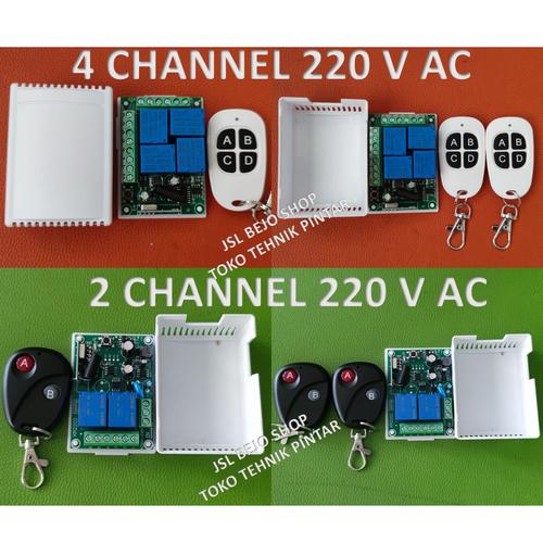 Jual Remote Control Swith Tanpa Kabel 4 Channel 220 volt - 4CH 1 R ...