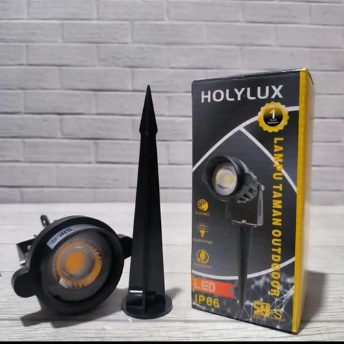 Jual HOLYLUX HL-9071T LAMPU TAMAN LED SOROT TEMBAK 7W IP66 TOPI WARM ...