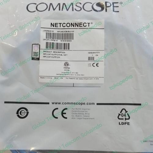 Jual Patch Cord cat 6 1 mtr Commscope / 4 feet Commscope Original 4ft ...