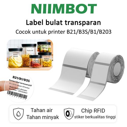 Jual IIMBOT B21 B1 Transparent Label Printing Paper - Clear-40*30mm ...