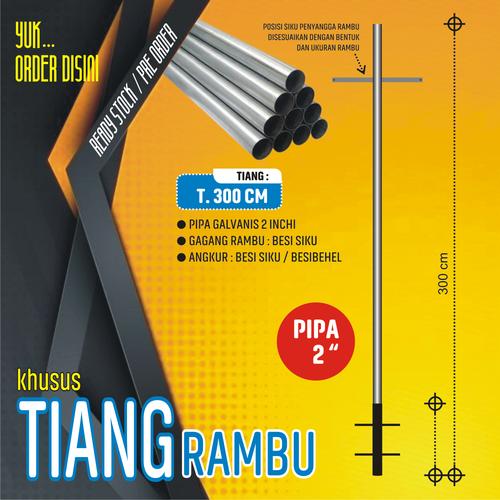 Jual RAMBU TIANG TANAM 3 METER 2 INCHI DIA. 60 CM ATAU 60 X 60 CM ...