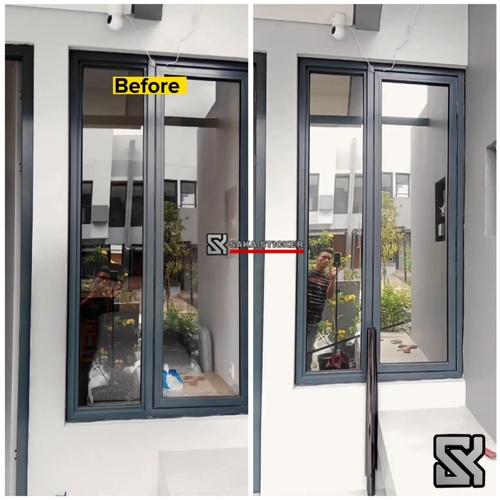 Promo Stiker kaca jendela tidak tembus pandang dari luar - Hitam 80% ...
