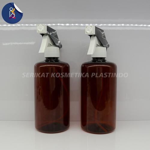 Jual BOTOL SPRAY 500ML BOTOL PLASTIK PET TEBAL AMBER PET 500 ML TRIGGER TRIGER PUTIH HITAM - Kab ...