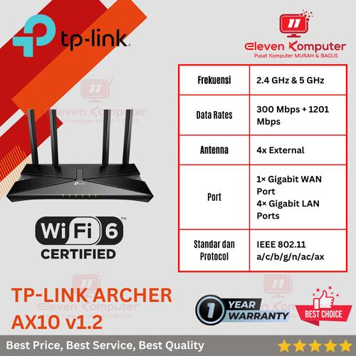 Jual TP-LINK ARCHER AX10 AX1500 NEXT-GEN WIFI 6 ROUTER - Kota Jambi ...