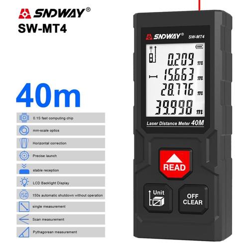 Jual SNDWAY Laser Distance Meter MT4 - Alat Ukur Jarak 40m Digital ...