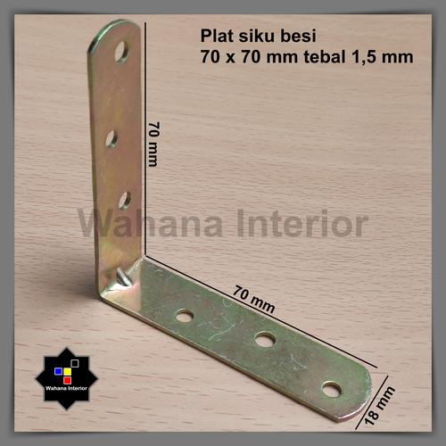 Jual Plat siku besi L 70 x 70 x 1,5 mm / bracket siku / ambalan besi ...