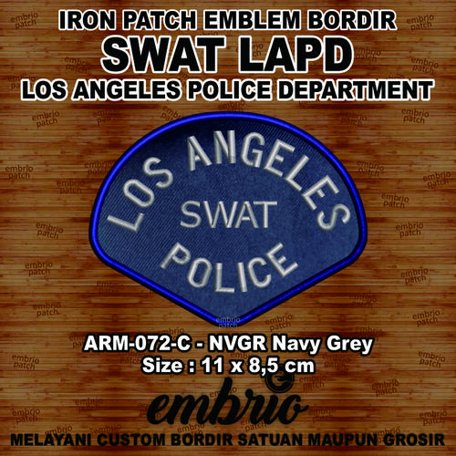 Jual ARM-072-C Patch SWAT LAPD Emblem Logo LOS ANGELES POLICE ...