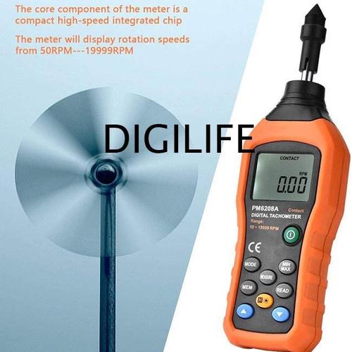 Jual Tachometer Data Logger Peakmeter PM6208A RPM Tester MS6208A Taco ...