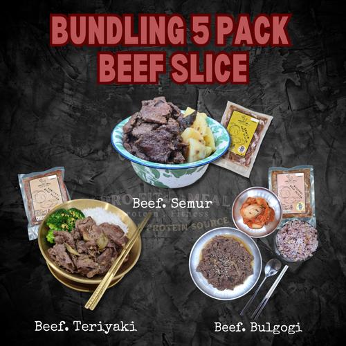 Promo Beef Slice Marinasi Bundling 5 Pack - Beef Slice Low Fat - Daging ...