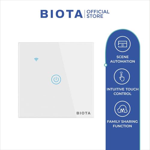 Jual BIOTA Smart Wall Switch 1 Gang / Saklar Engkel - Wi-Fi IoT Home ...