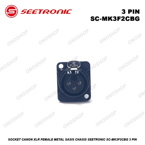 Jual Socket Canon XLR Female Metal Sasis Chasis Seetronic SC-MK3F2CBG 3 ...