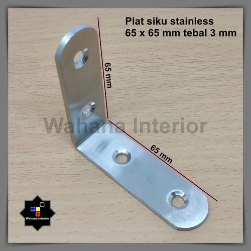 Jual Siku stainless L 65 x 65 x 3 mm / plat siku penyangga stainless ...