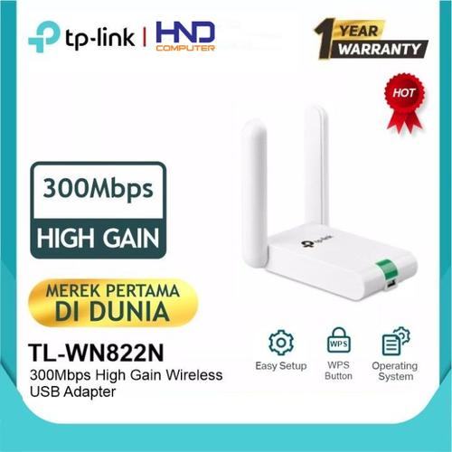 Jual TP-LINK TL-WN822N WN822N 300Mbps High Gain Wireless USB Adapter ...
