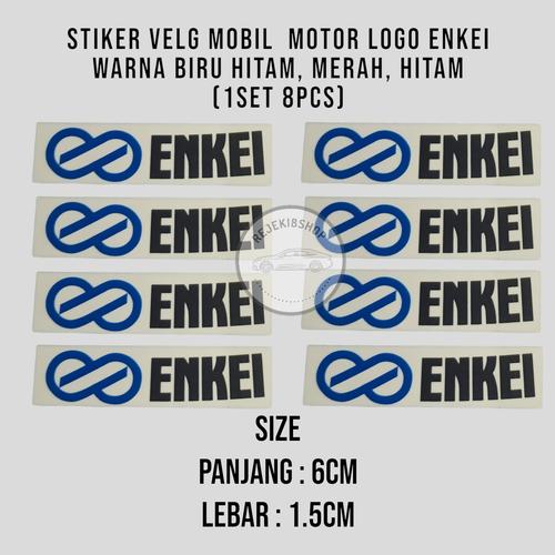 Jual Stiker Velg Mobil Transparan Logo Enkei Warna Biru-Hitam, Merah ...