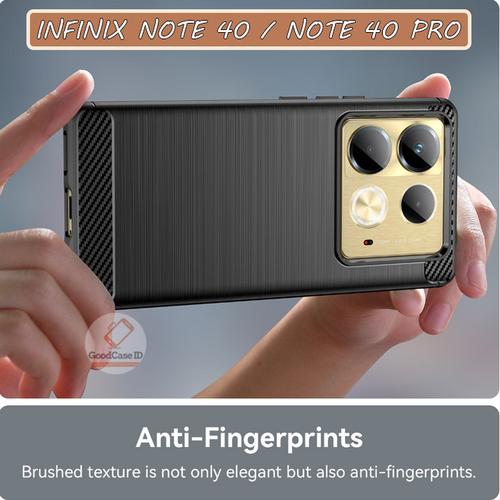 Jual Case INFINIX NOTE 40 / NOTE 40 PRO Softcase Brushed Carbon Rugged ...