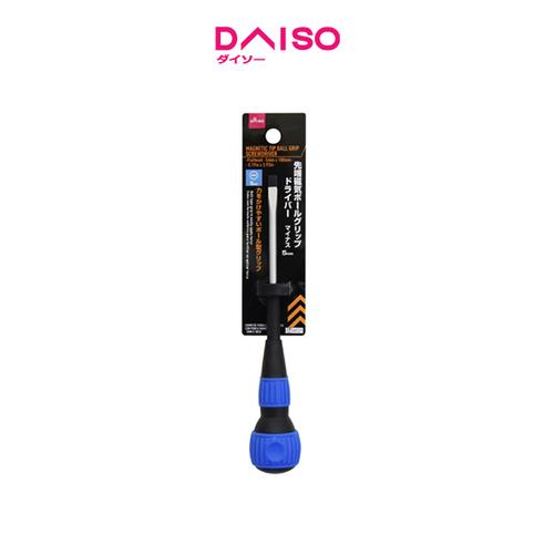Jual Daiso Magnetic Tip Ball Grip Screwdriver -Flathead - 5mm x 100mm ...