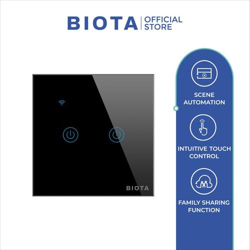 Jual BIOTA Smart Wall Switch 2 Gang / Saklar Seri - Wi-Fi IoT Home ...