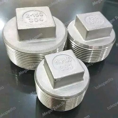 Jual Plug Stainless 1 1/4" inch SS304 Dop Drat Luar/ Plug Dop Drat Luar ...