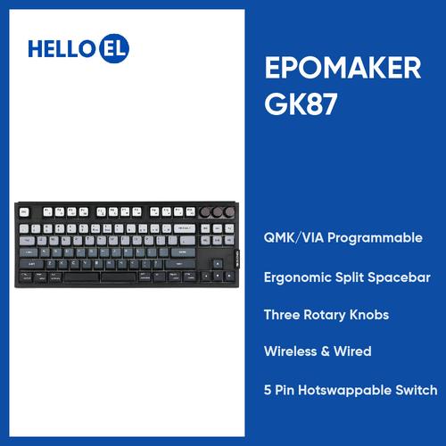 Jual EPOMAKER GK87 QMK VIA Programmable Triple Mode TKL Wireless Wired ...