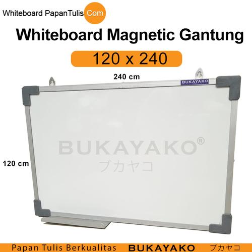 Jual Papan Tulis Magnetic 120 x 240 Gantung BUKAYAKO Whiteboard - Jakarta Barat - Whiteboard ...