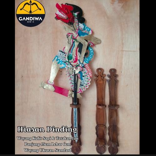 Jual wayang kulit Buto Cakil dan tempat pajangan dinding (satu paket ...