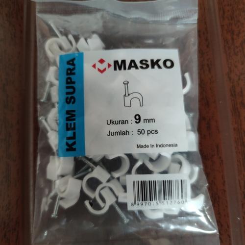 Jual klem kabel masko supra 9mm paku beton klip kabel cable clips 9 mm ...